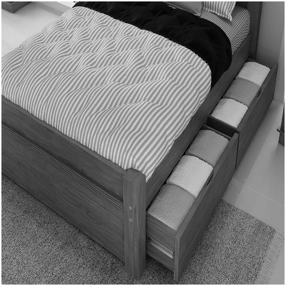 Cama Queen Size Orleans Com 4 Gavetas De Madeira Maciça Pinus - Cor Mel ...