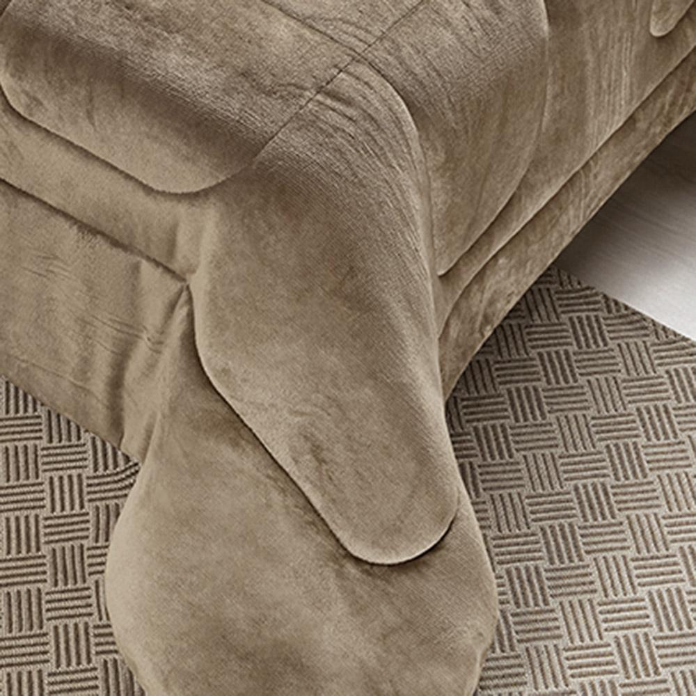 Edredom Insinuante King Dupla Face Toque Lã Carneiro Cáqui - Carrefour