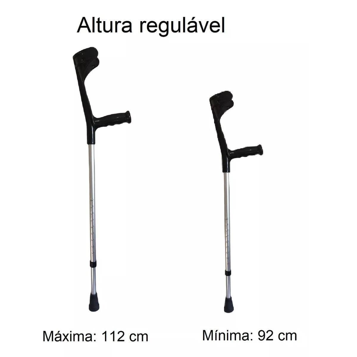 Muleta Canadense Apoio Fixo Alumínio Até 130 Kilos- 1 Un - Carrefour