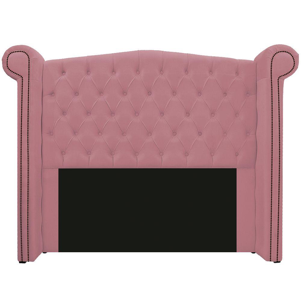 Cabeceira Estofada Veneza 195 Cm King Size Suede Rosa Bebê - Carrefour