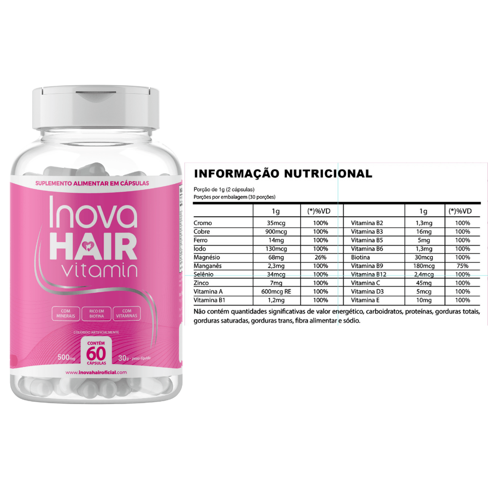Inova Hair Vitamin - 60 Cápsulas - Carrefour