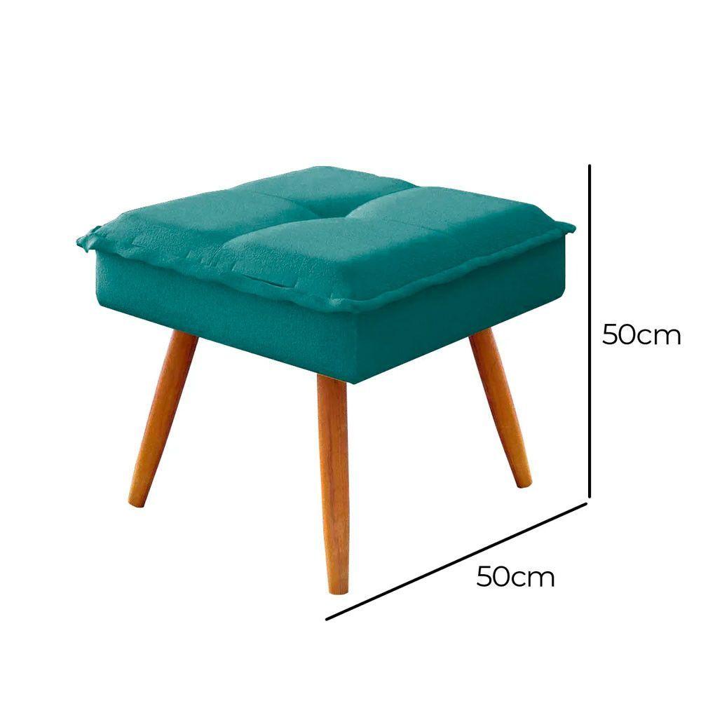 Kit Poltrona + Puff Joy Decorativa Azul Vs Decor Azul - Carrefour