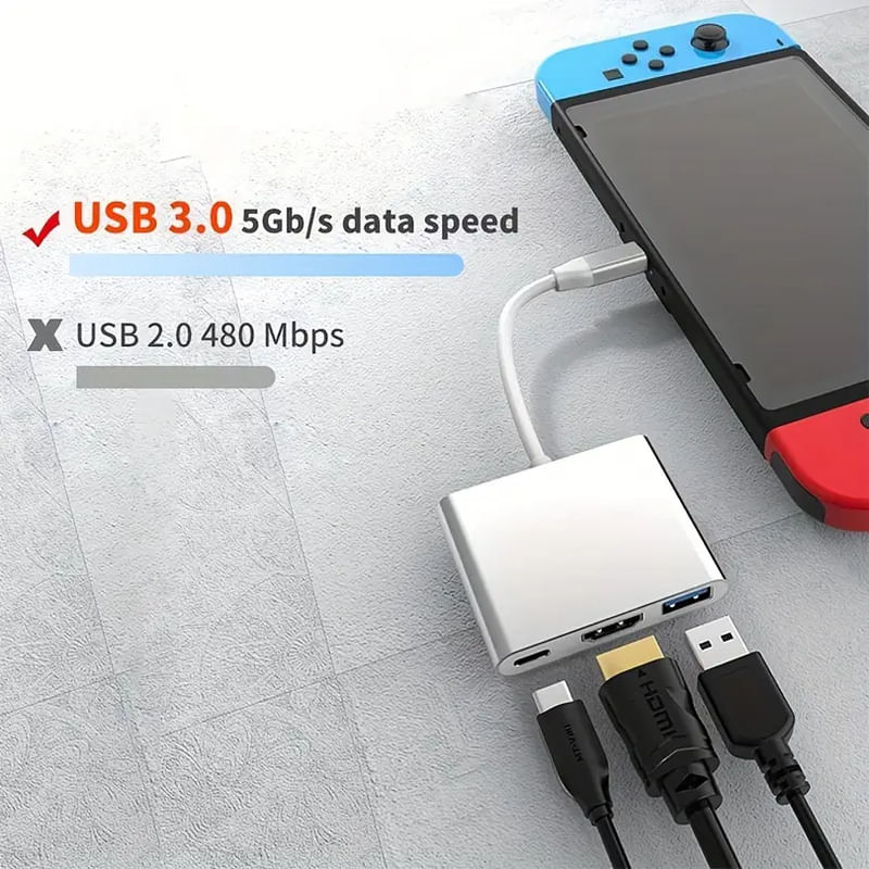 Três Em Um Usb Tipo C 3.1 Adaptador Usb C Base De Expansão - Carrefour