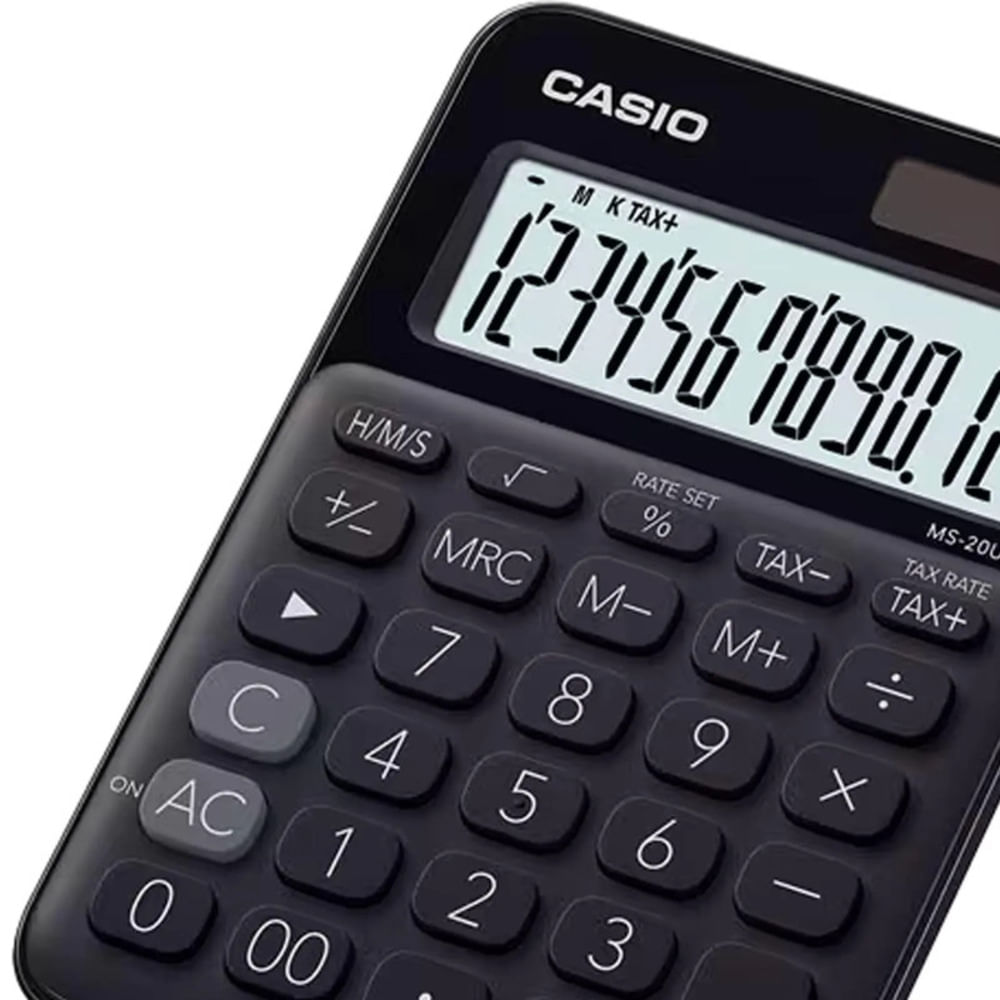 Calculadora De Mesa Casio Ms20uc 12 Dígitos Preta - Carrefour