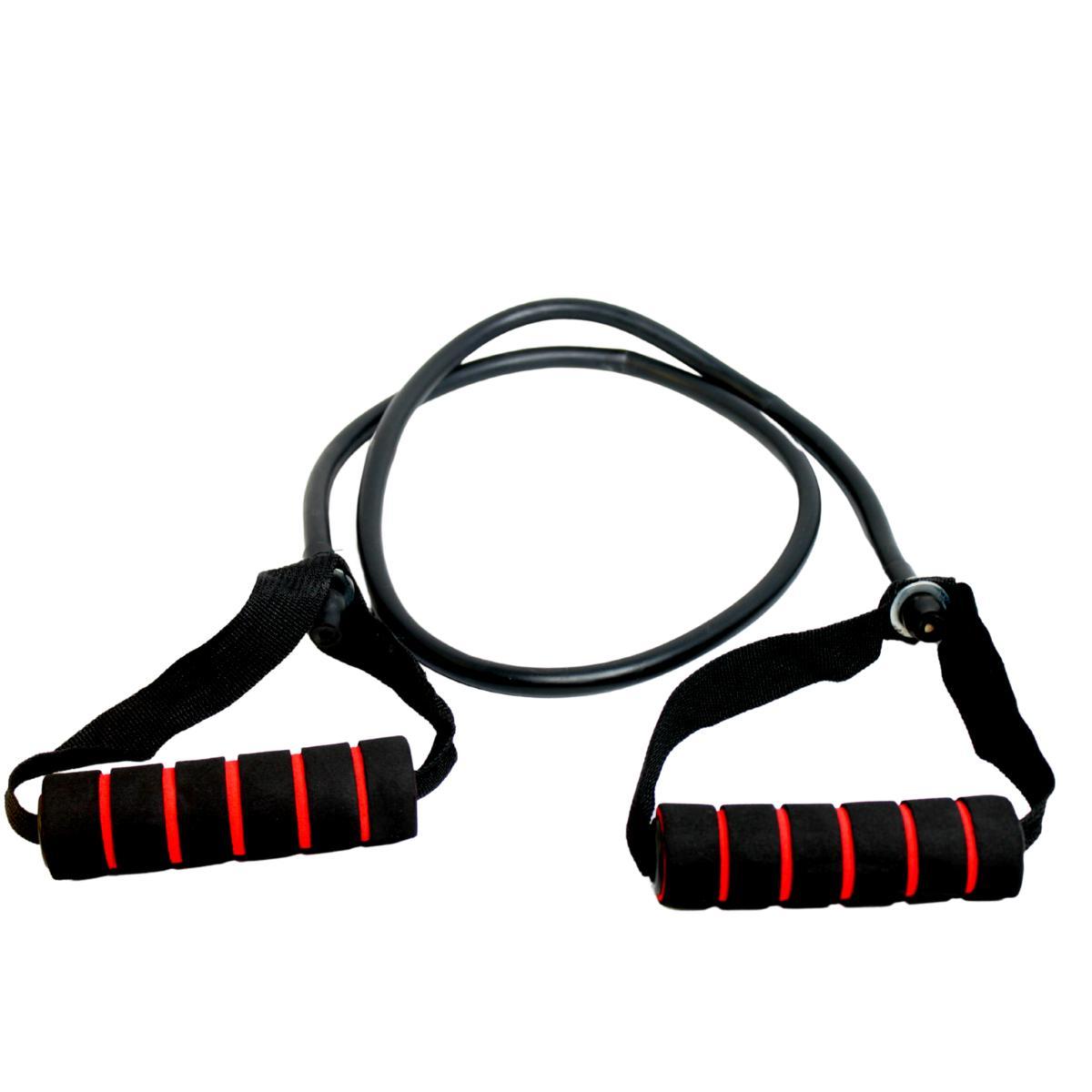 Corda Elástica De Treino Muscular Preta 1,20m Com Puxadores - Carrefour