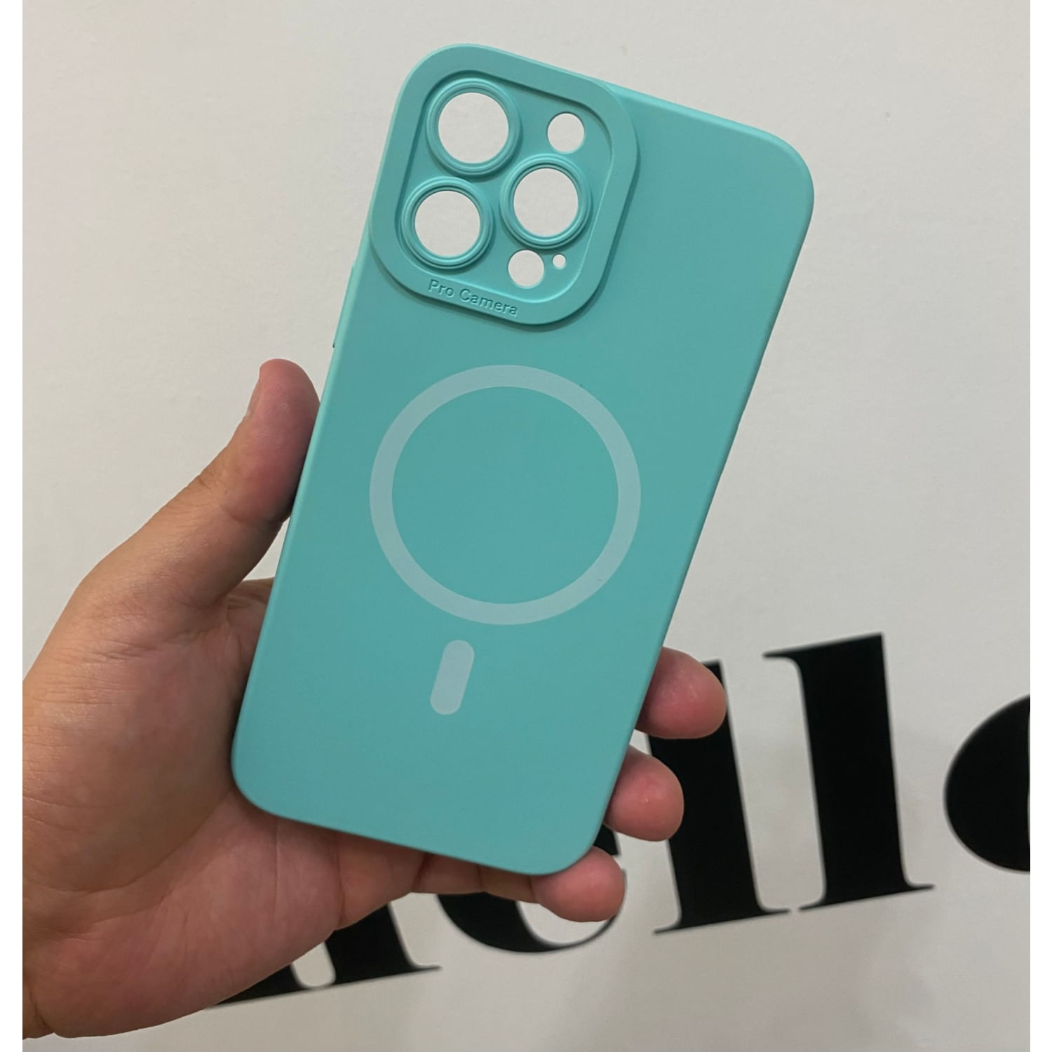 Capa Magsafe De Silicone À Prova De Choque Para Iphone 12 Azul Claro ...