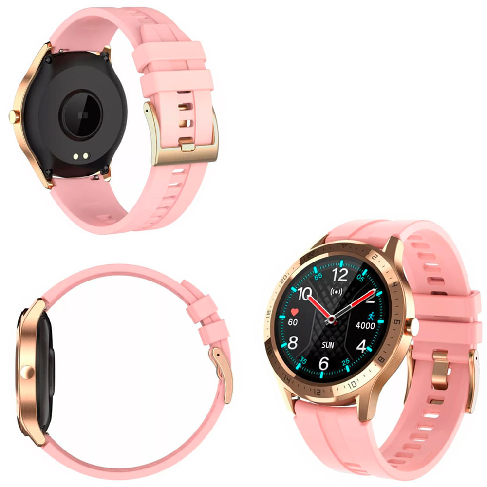 Relógio Smartwatch Feminino Touch Screen Fit Dourado - Carrefour