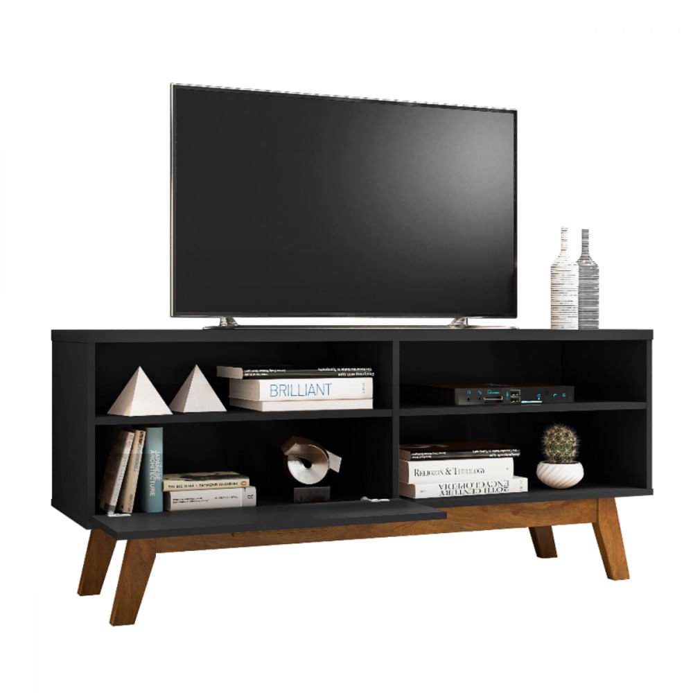 Rack Paladio Para Tv De Até 55 Polegadas Preto Fosco Bechara - Carrefour