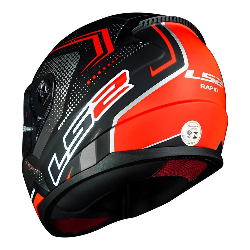 Capacete Ls2 Ff353 Rapid Doom Matt Black Red Preto Vermelho Fosco ...
