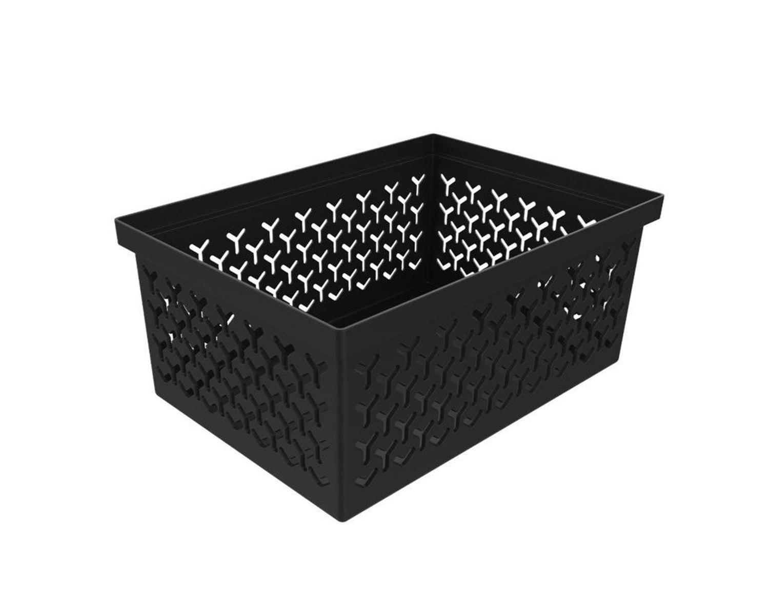 Cesto Organizador Grande Preto Com Tampa Empilhável Crippa - Carrefour