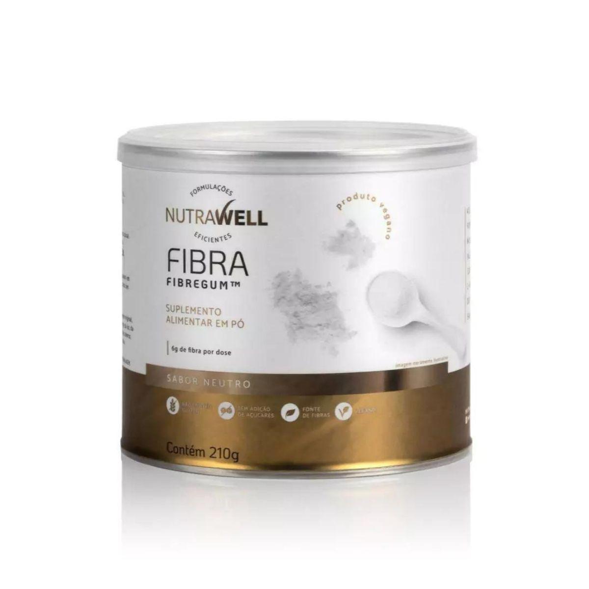 Fibra Fibregum Neutro 100% Vegetal Nutrawell 210g - Carrefour