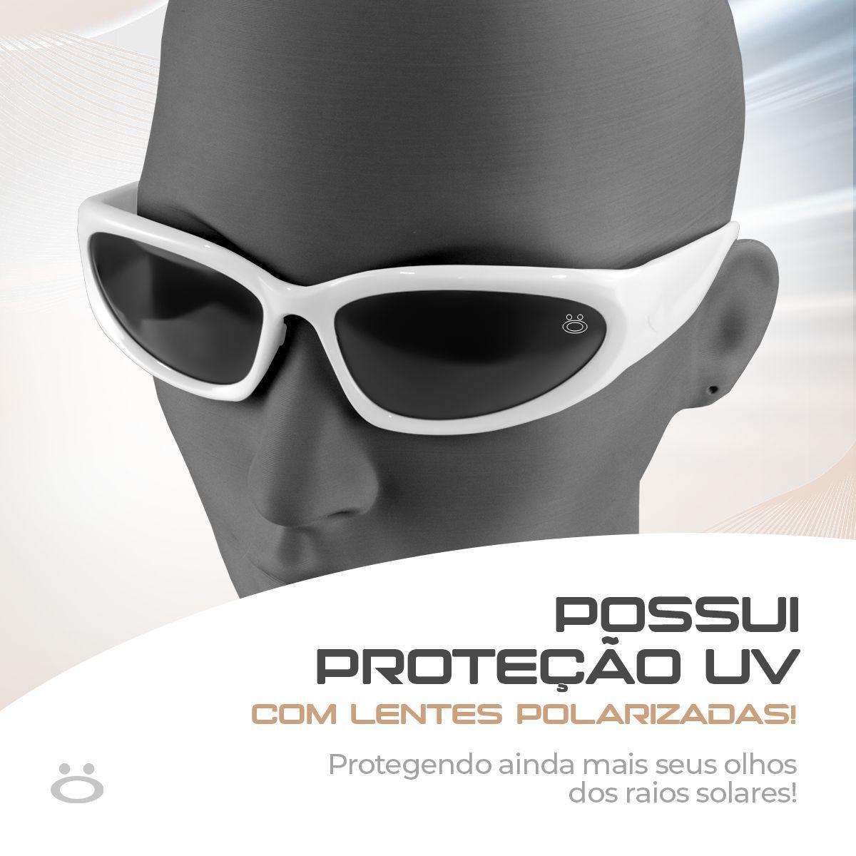Oculos Sol Masculino Trap Rap Oval Y2k Bale Ref Hype + Case - Carrefour