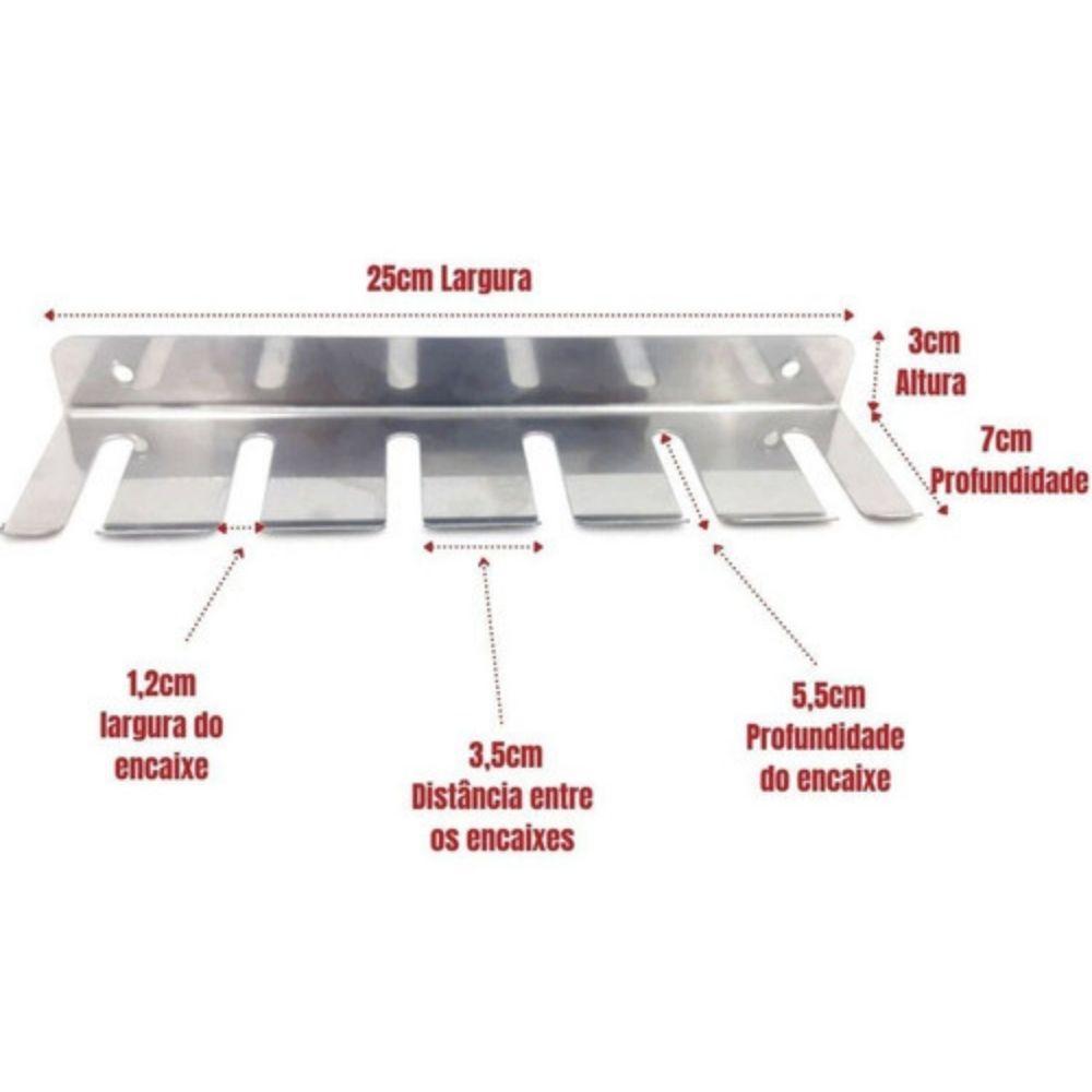 Porta Espeto De Parede Inox Para 6 Espetos Churrasqueira - Carrefour