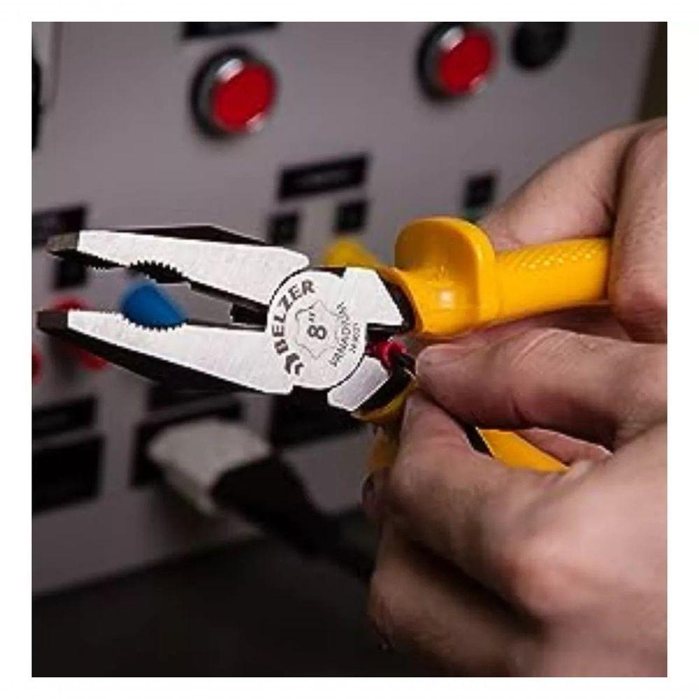 Alicate Universal Belzer Eletricista Isolamento Cabo Amarelo 8 Polegadas - Carrefour