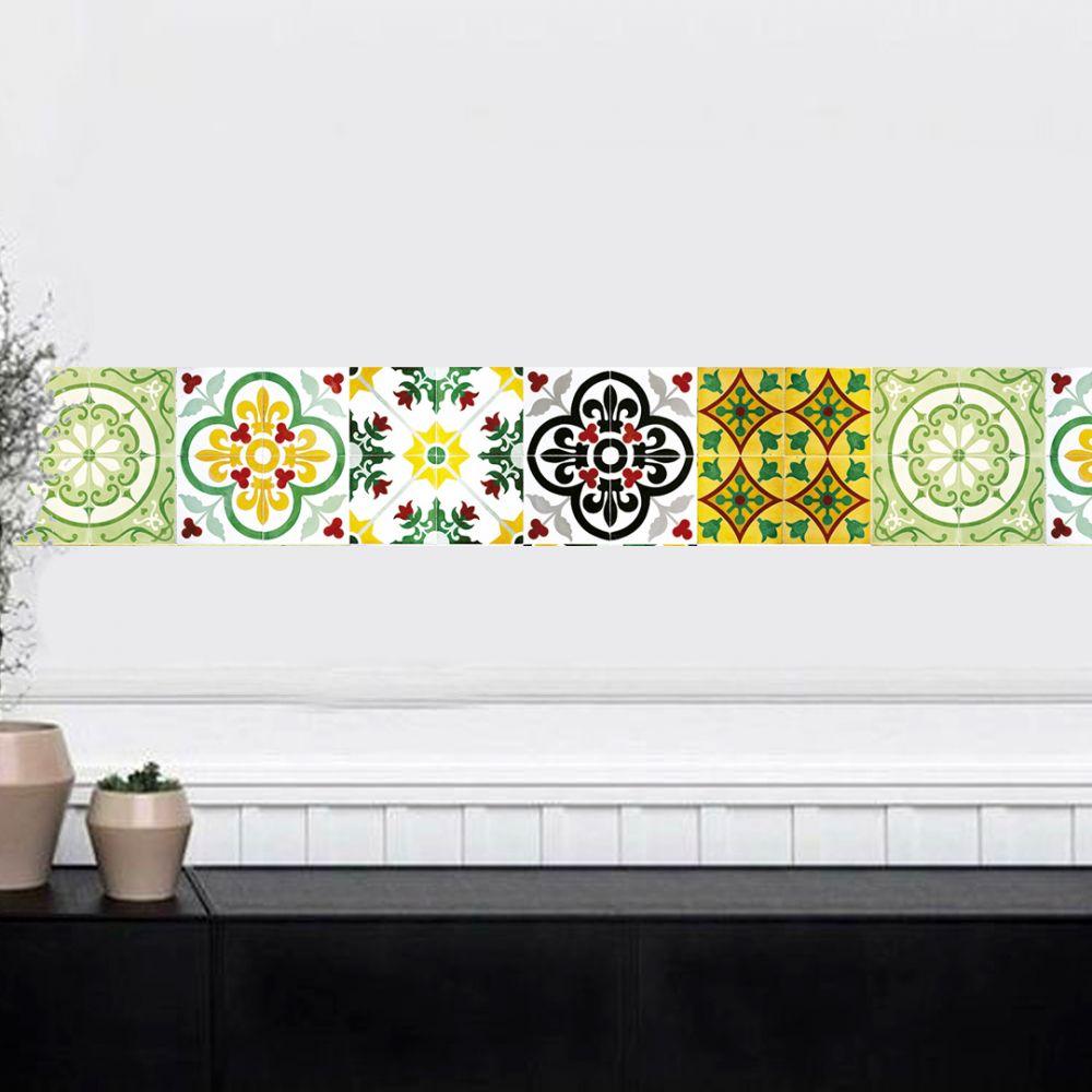 Adesivo Faixa De Azulejo 304x8cm R04 Decore qualquer ambiente de forma ...