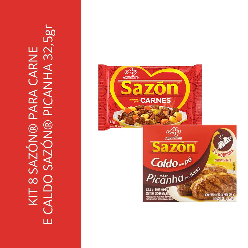 Kit 8 Sazón Para Carne E Caldo Sazón Picanha 32,5gr - Carrefour