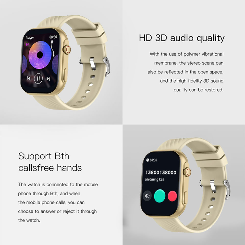 Smartwatch Zwear Zl80 Chamada Bt 5.2 Tela 2.01 Pol. Amarelo - Carrefour