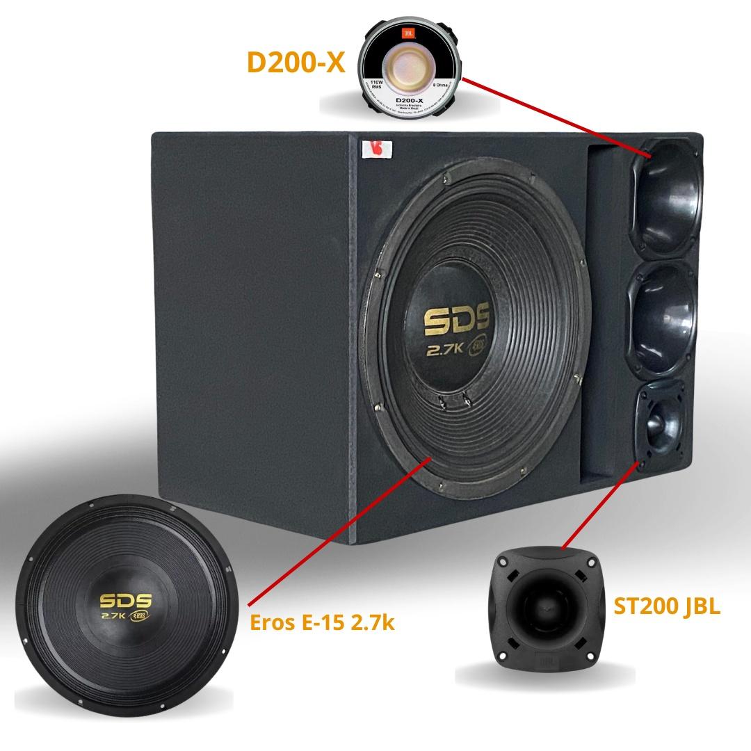 Caixa Trio 15'' Eros Sds 2.7k + 2 D200-x + St200 + Modulo - Carrefour