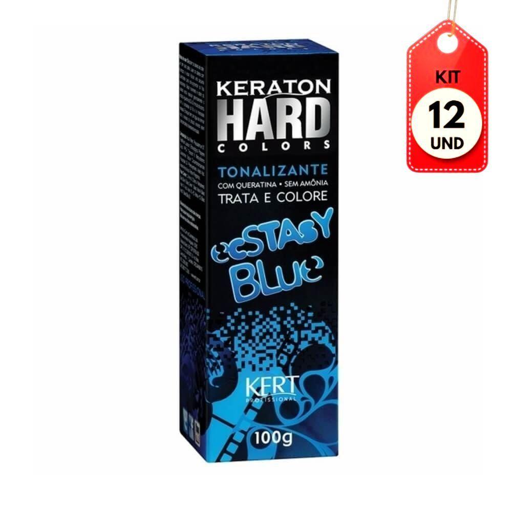 Kit C/12 Keraton Hard Colors Tonalizante Ectasy Blue 100g - Carrefour