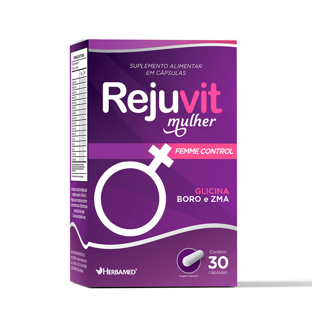 Rejuvit Mulher Femme Control 500mg Herbamed 30 Cápsulas - Carrefour