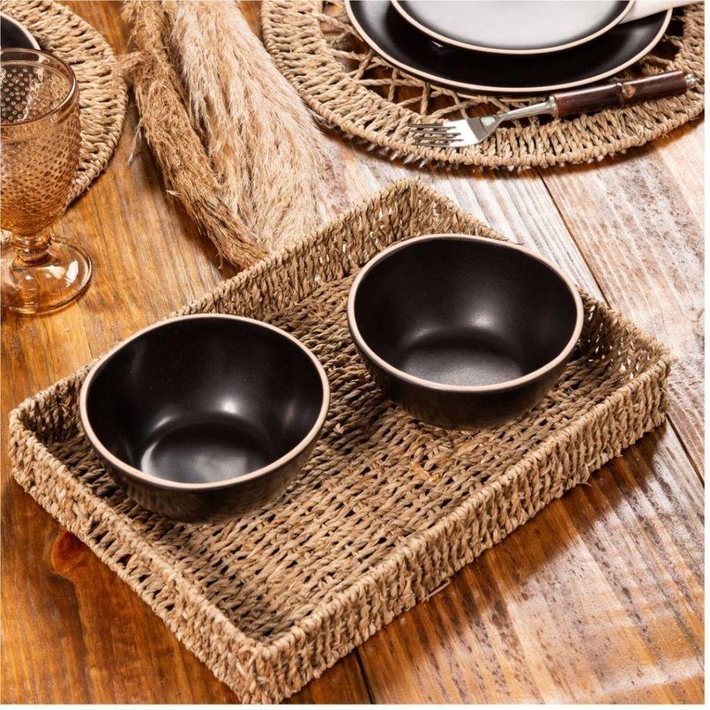 Jogo De Bowl Copa E Cia 2 Peças Vivant Em Cerâmica Preto - Carrefour