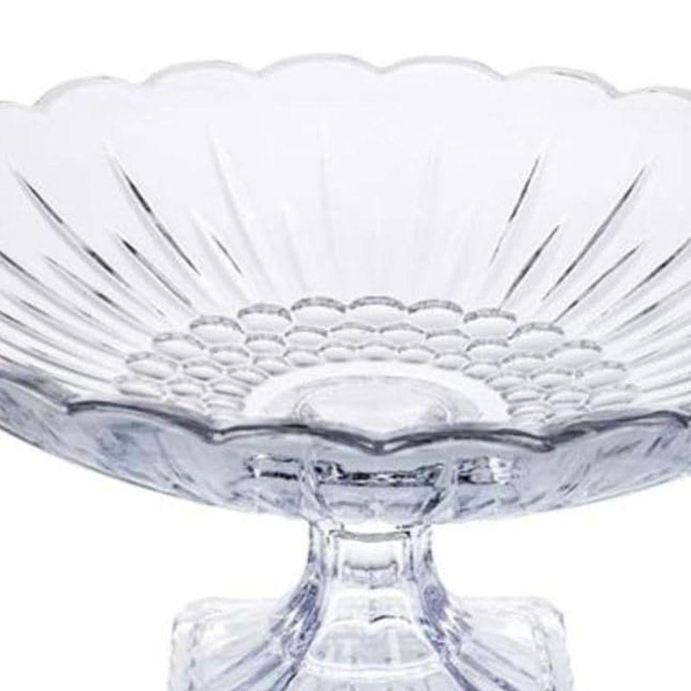 Centro De Mesa Glascow Cristal Com Pé 17x33 - Carrefour