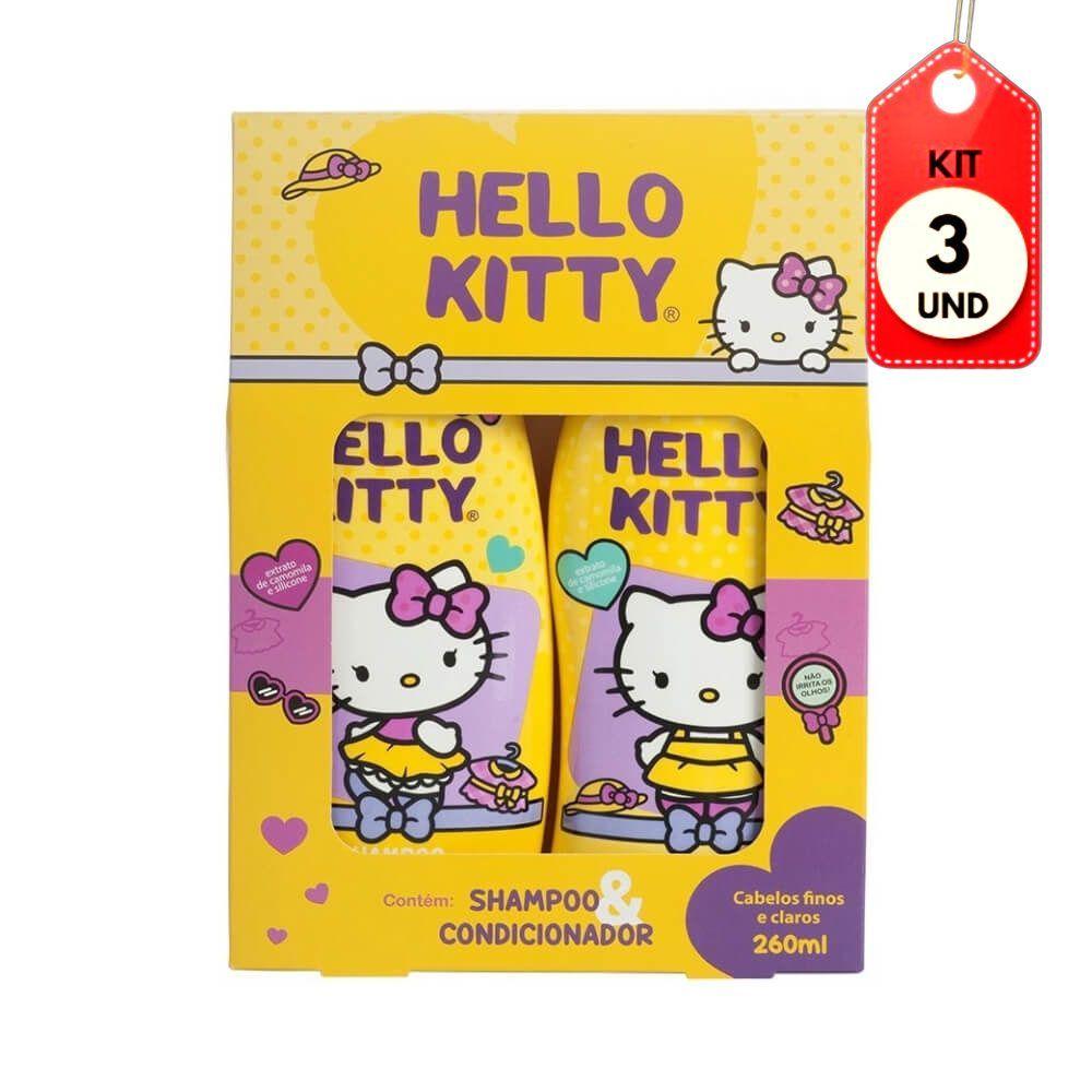 Kit C/03 Hello Kitty Shampoo + Condicionador Cabelos Finos 260ml - Carrefour