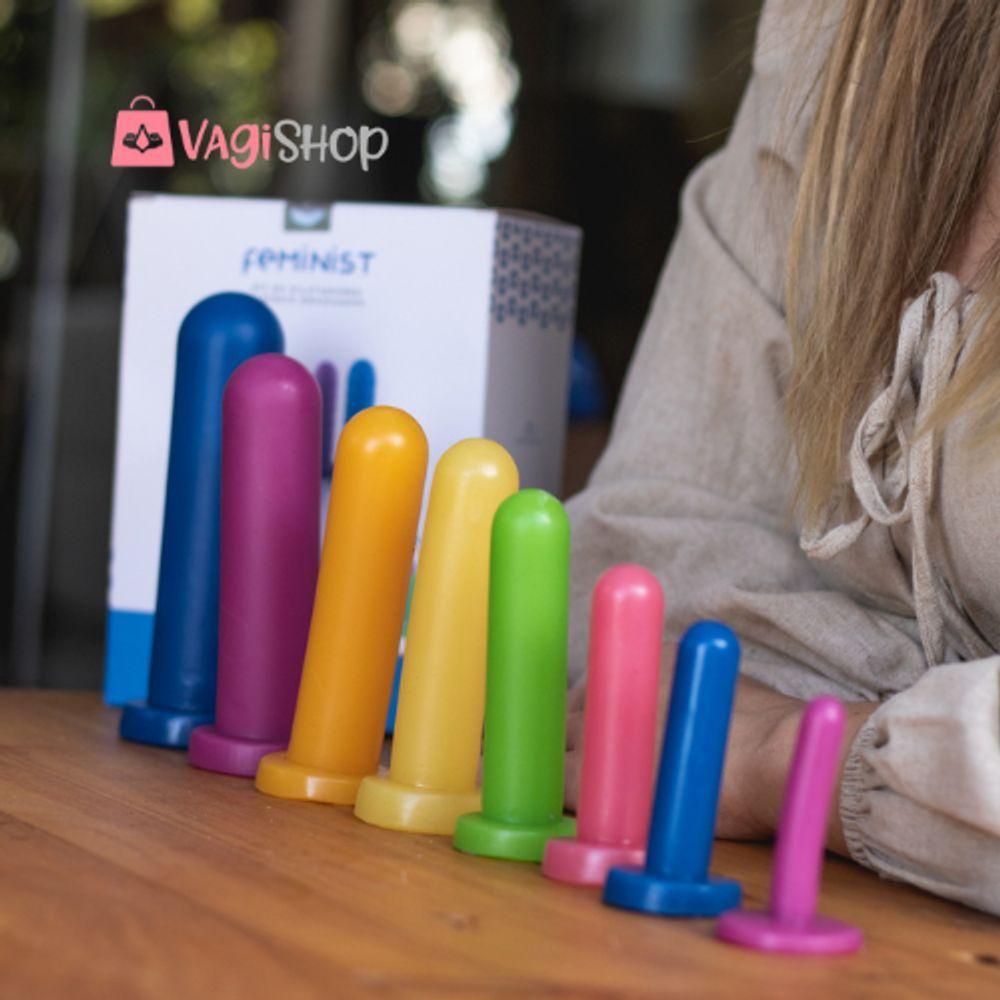 Kit De Dilatadores Vaginais Lisos E Coloridos Feminist - 08 Unidades ...