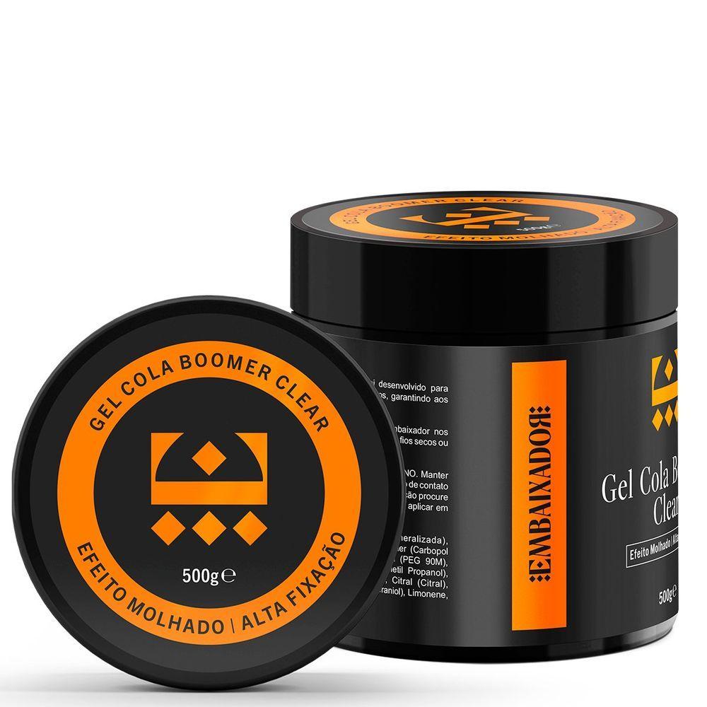 Kit 02 Gel Cola Boomer Clear + 01 Gel Boomer Black Embaixador 500g ...