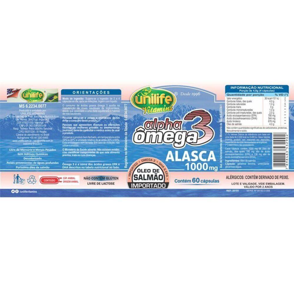 Kit 2 Ômega 3 Alpha Óleo De Salmão 1200mg 150 Cápsulas Unilife - Carrefour