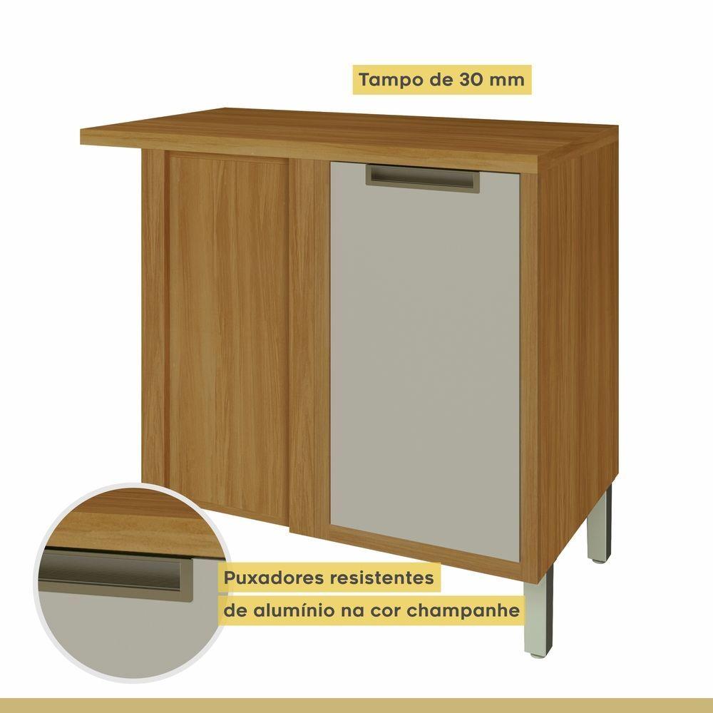Balcão De Canto Para Cozinha 1 Porta Imperatriz Nesher Móveis Freijó ...