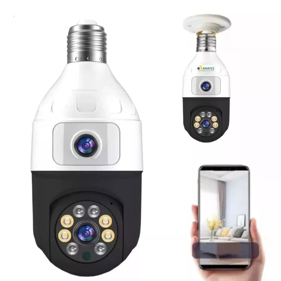 Câmera Lâmpada Wifi Com Visão Noturna E Lente Dupla - Carrefour