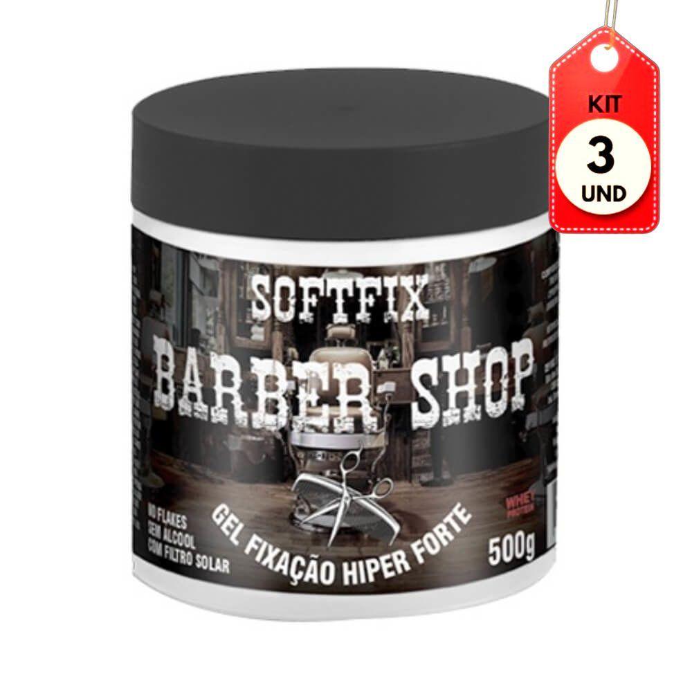 Kit C/03 Softfix Gel Cola Barber Shop Pote 500g - Carrefour