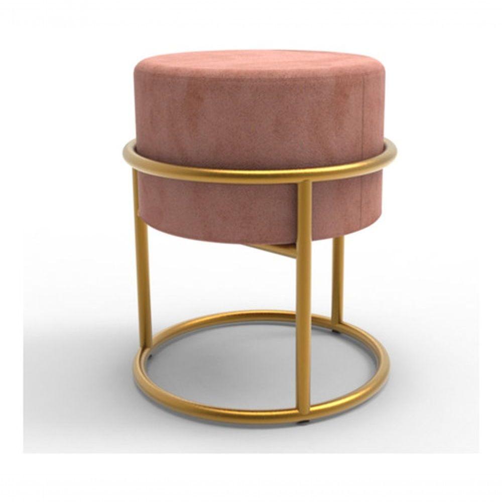 Puff Banqueta Design Moderno Veludo Premium - Rosa - Carrefour