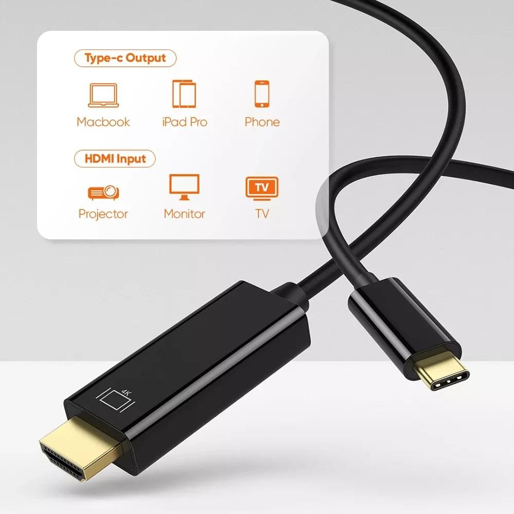 Cabo Type C Macho Para Hdmi Macho Usb-c X Hdmi 4k 1.8 Metros - Carrefour
