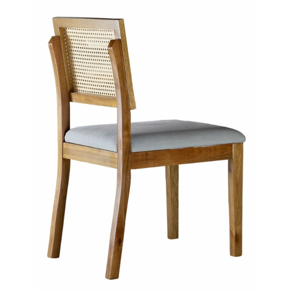 Par Cadeiras Hera Madeira Maciça Encosto Rattan Móveis Mundial - Carrefour