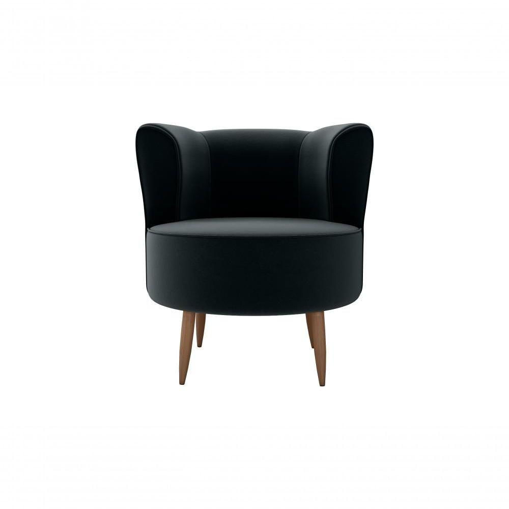 Poltrona Decorativa Savana 1 Lugar Veludo Preto Matrix - Carrefour