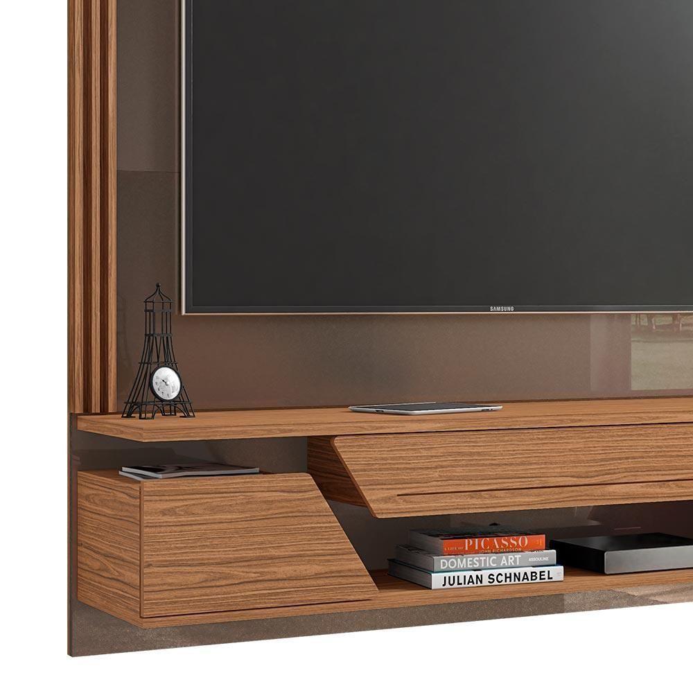 Painel Para Tv 60 Polegadas Suspenso Cinza Pérola Noce Valley 1.8 Casa ...