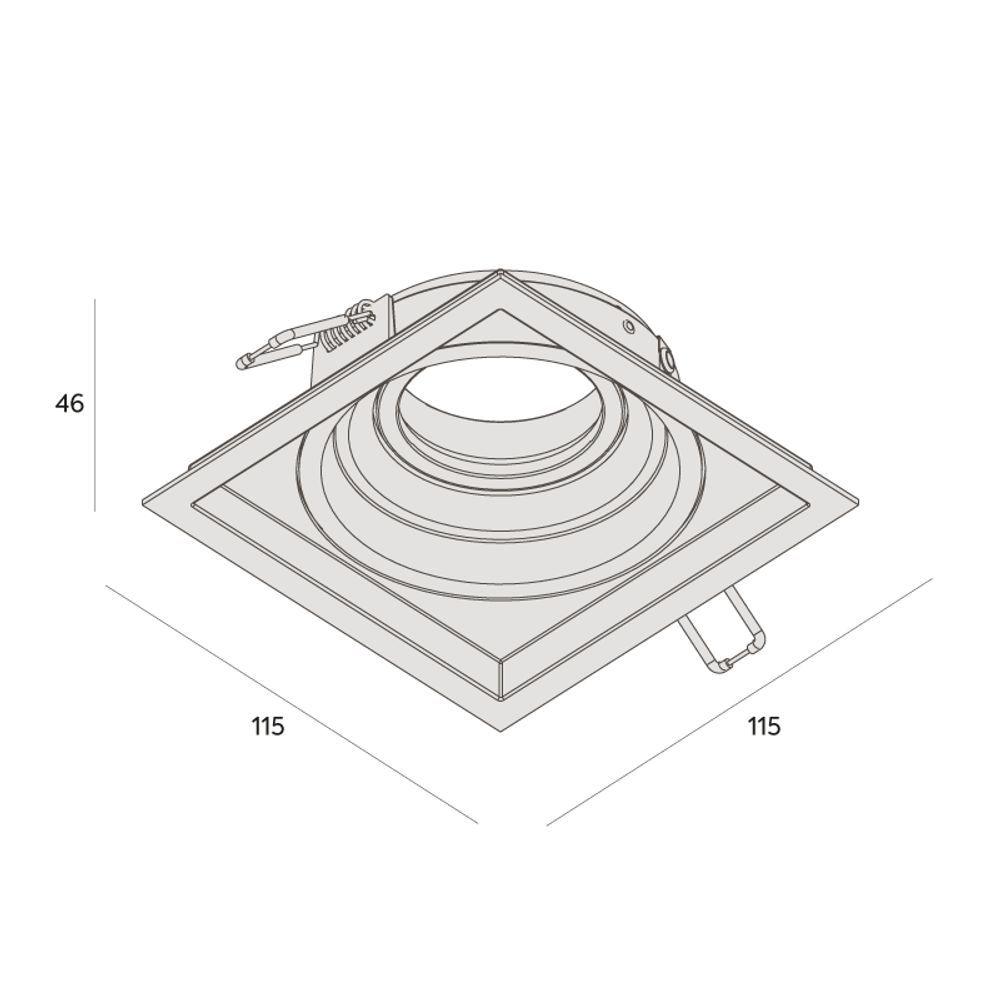 Spot Embutir Recuado Microborda Dicroica Mr16 Branco- Interlight ...