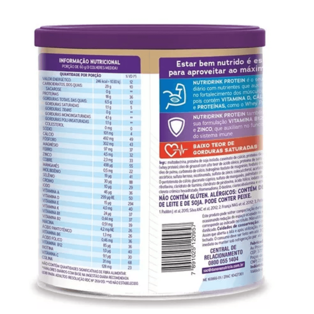 3 Latas Suplemento Nutridrink Protein Em Pó -danone -350g - Carrefour