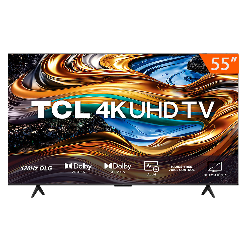 Smart TV LED 55" Google TV Ultra HD 4K TCL 55P755 Comando de Voz HDR10 ...