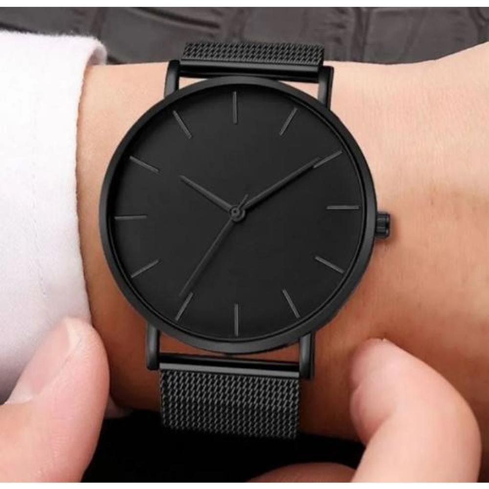 Relógio Fino Luxo Malha Ponteiro Quartzo Ultrafino - Carrefour