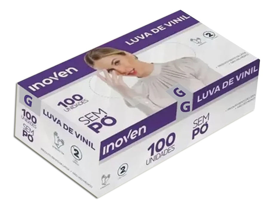 Luva De Vinil Inoven G 100 Unid Sem Pó Kit 5 - Carrefour