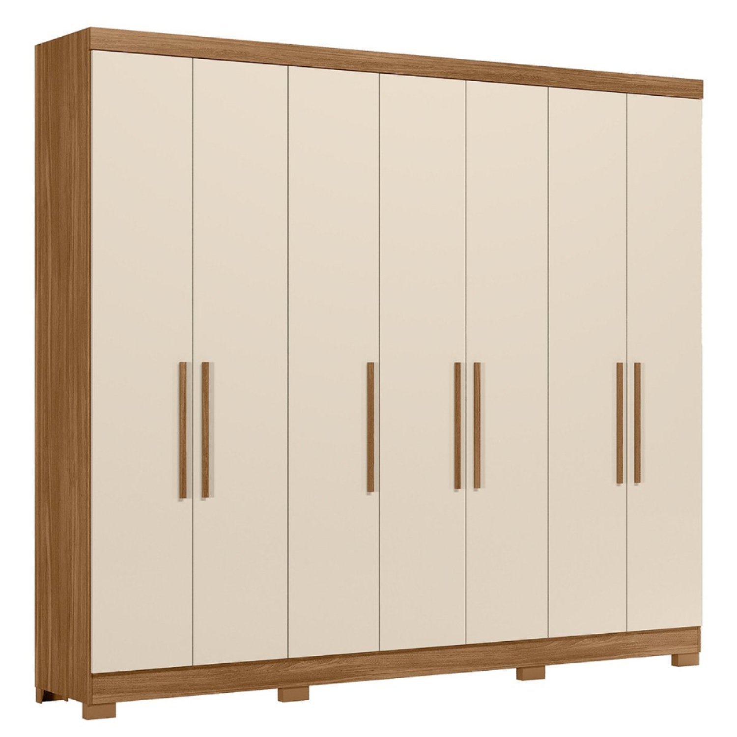 Guarda-Roupa Casal 7 Portas 4 Gavetas América Yescasa Amêndola/Off ...