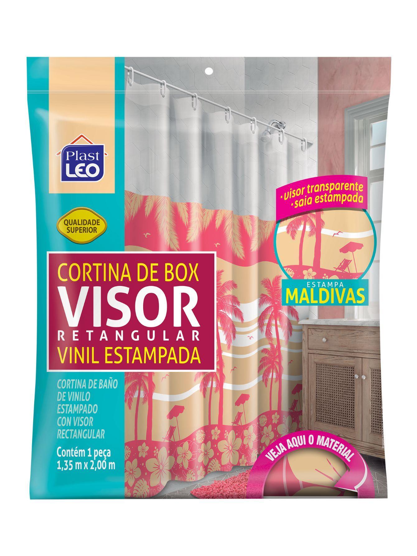 Cortina Box Vinil Visor Retangular Transparente E Saia - Carrefour