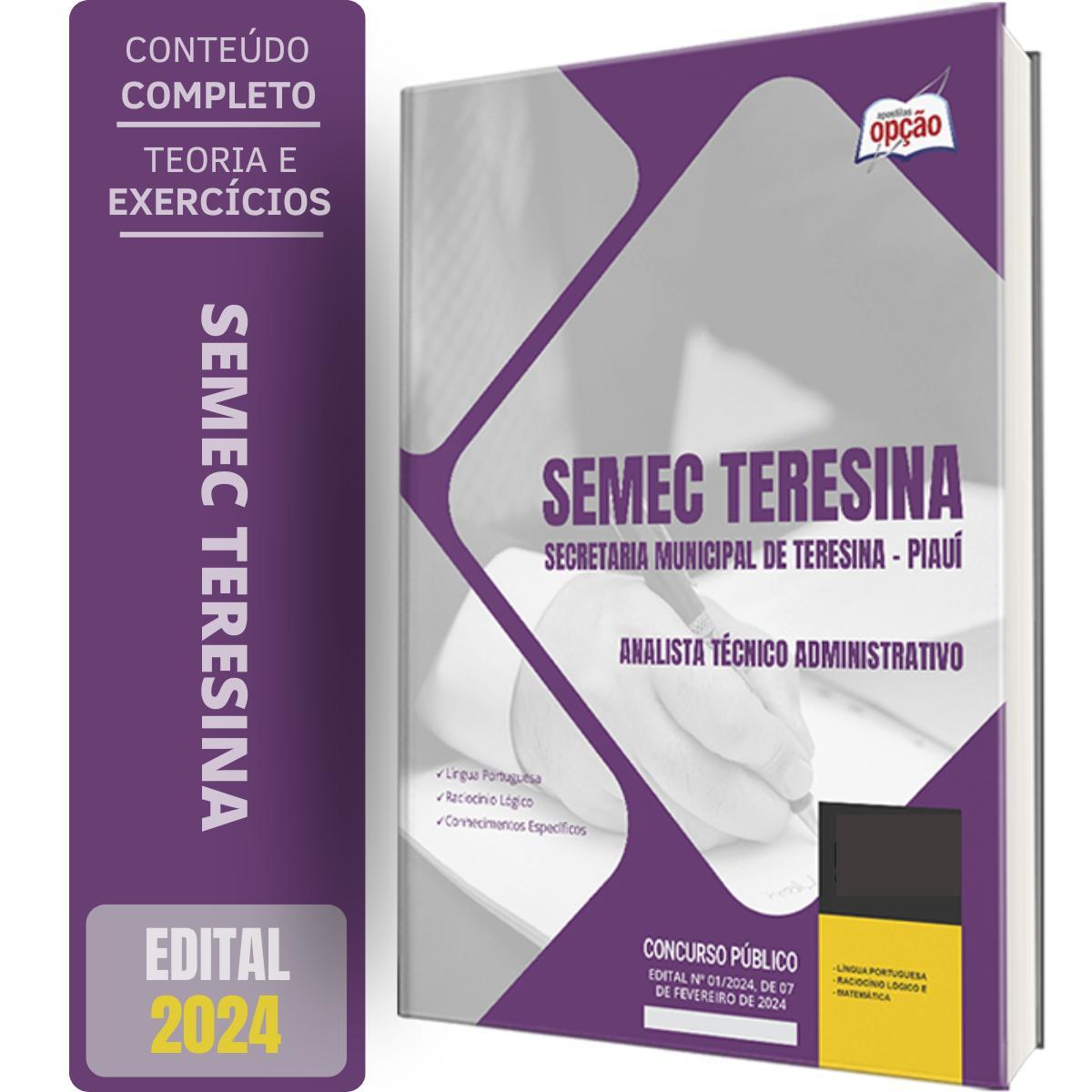 Apostila Semec Teresina Pi 2024 Analista Técnico - Carrefour