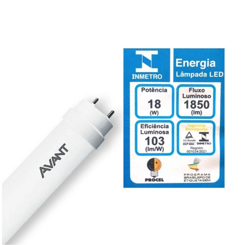 Kit 10 Lâmpadas Led Tubular 18w 120cm T8 6500k Avant - Carrefour