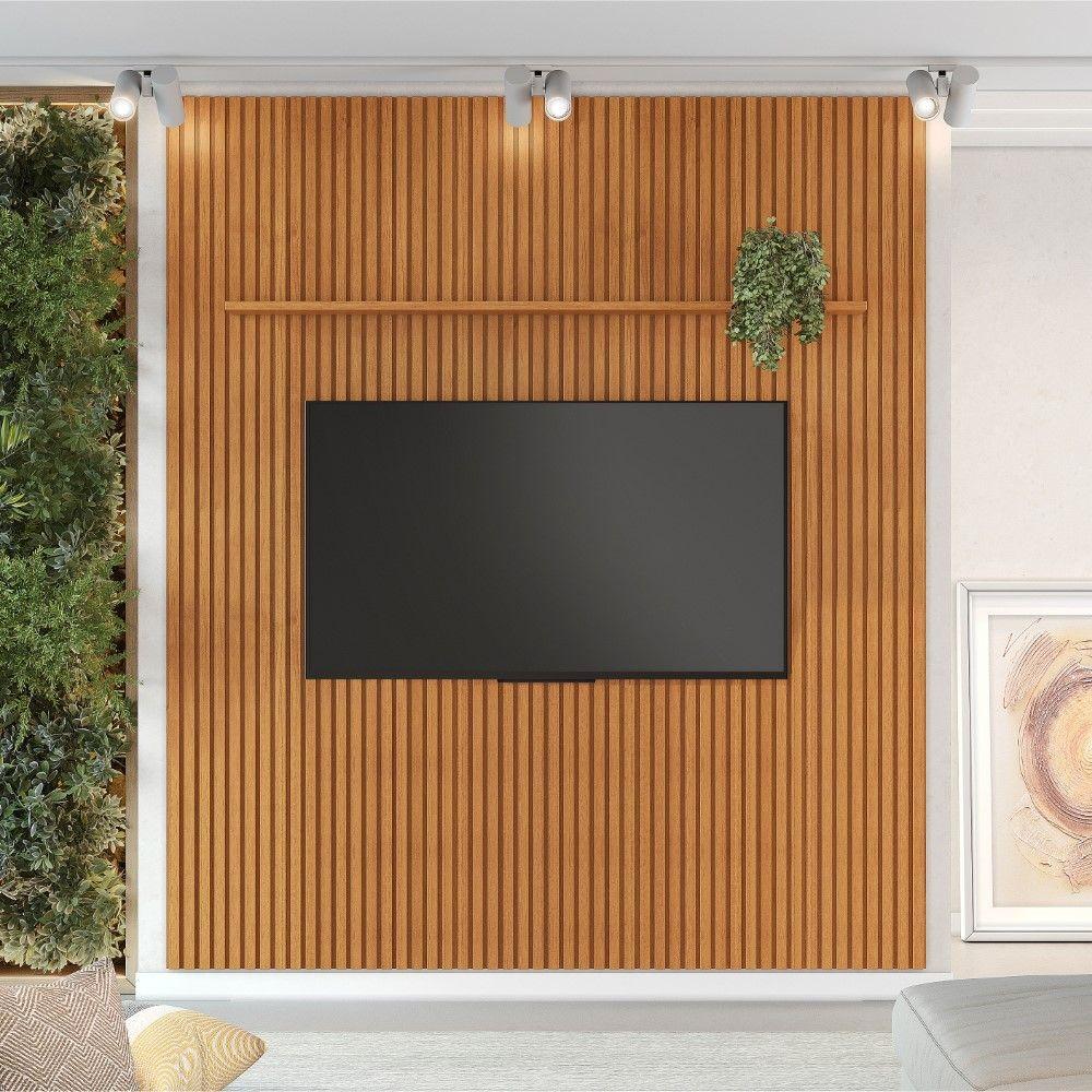 Painel Mdp E Mdf Para Tv De Até 75 Polegadas 2,4 M Por 2,07 M Cinamomo ...