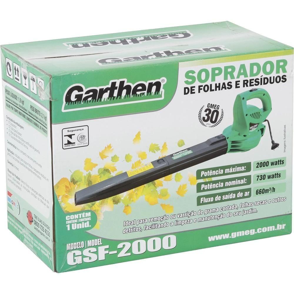 Soprador De Folhas Elétrico Gsf-2000 2000w 127v Garthen - Carrefour