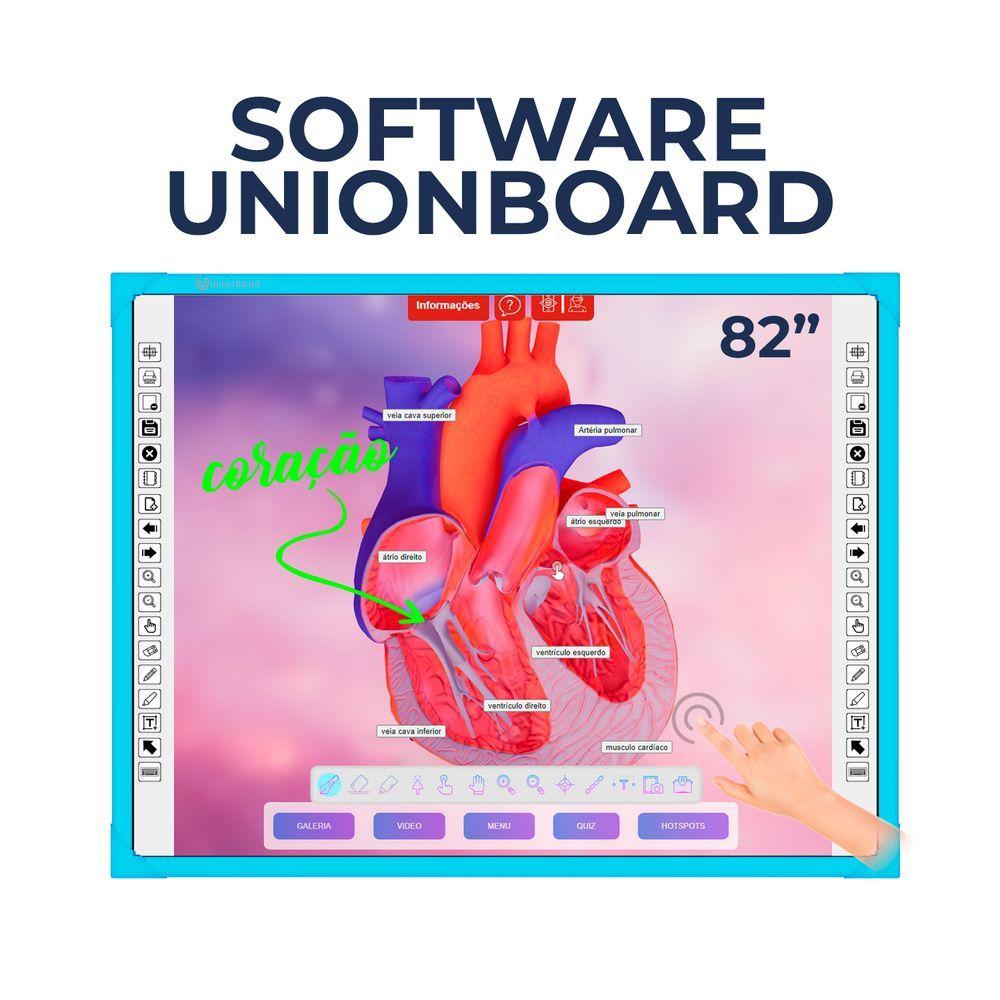 Lousa Interativa Unionboard Color 82 Polegadas Azul - Carrefour